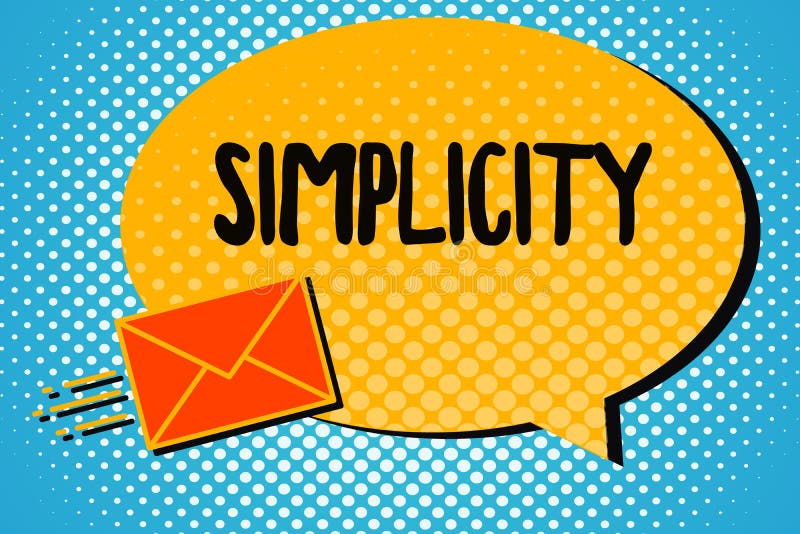 Handwriting Text Simplicity. Concept Meaning Quality or Condition of ...