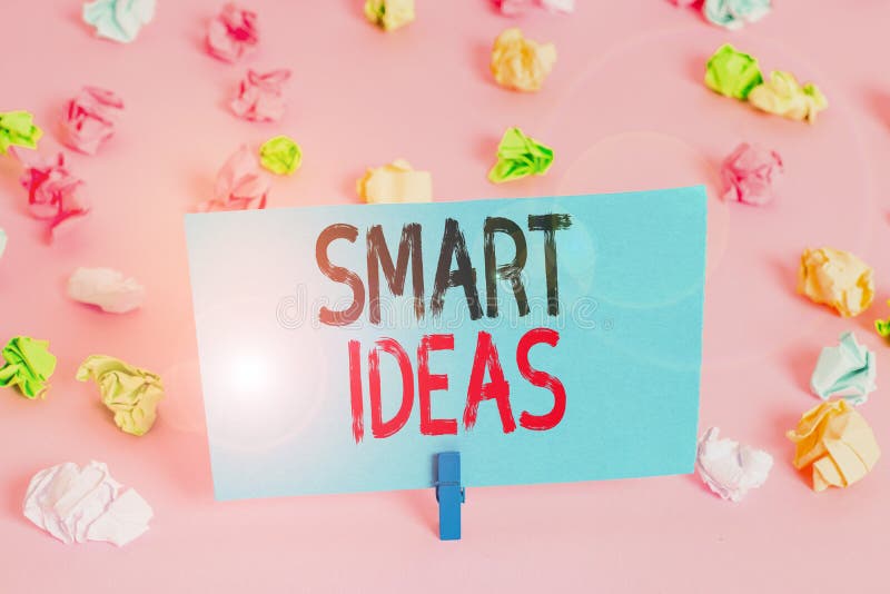 Handwriting Text Smart Ideas. Concept Meaning a Thought or Collection ...