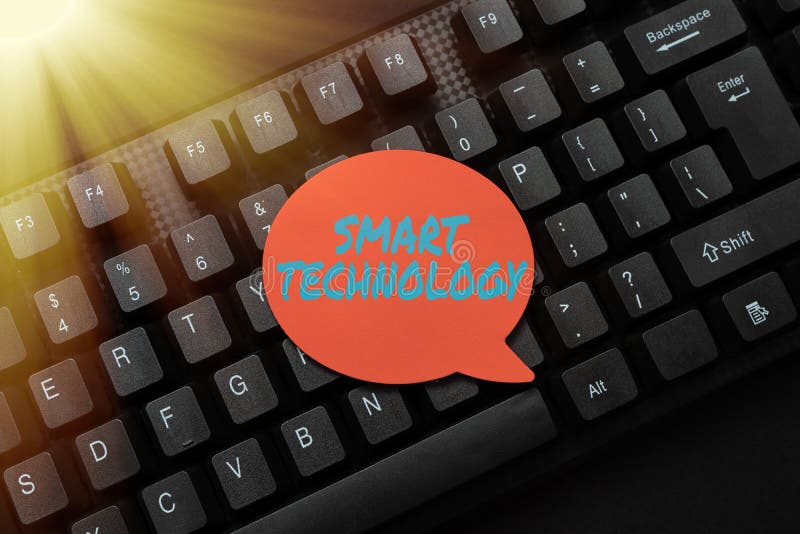 Handwriting Text Smart Technology. Internet Concept Gadgets or Device ...