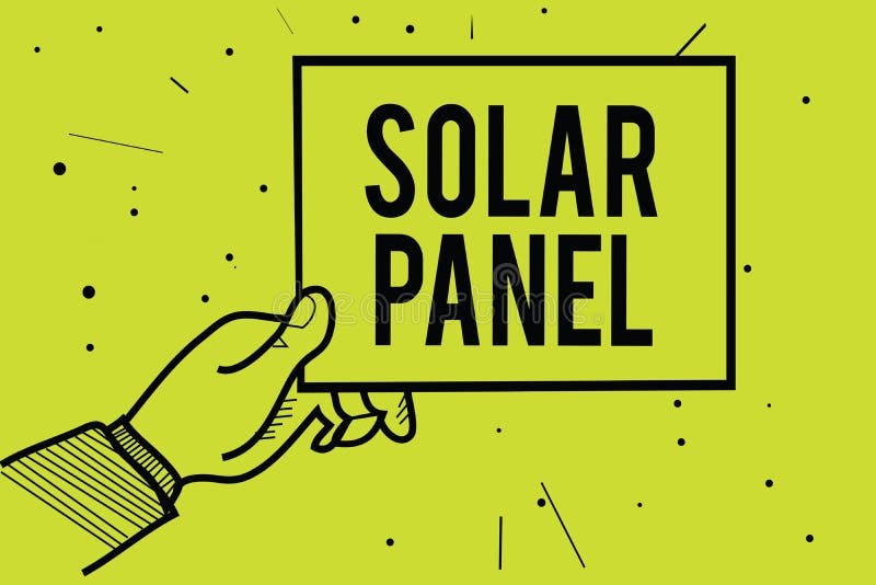 Handwriting Text Solar Panel. Concept Meaning Designed To Absorb Suns ...