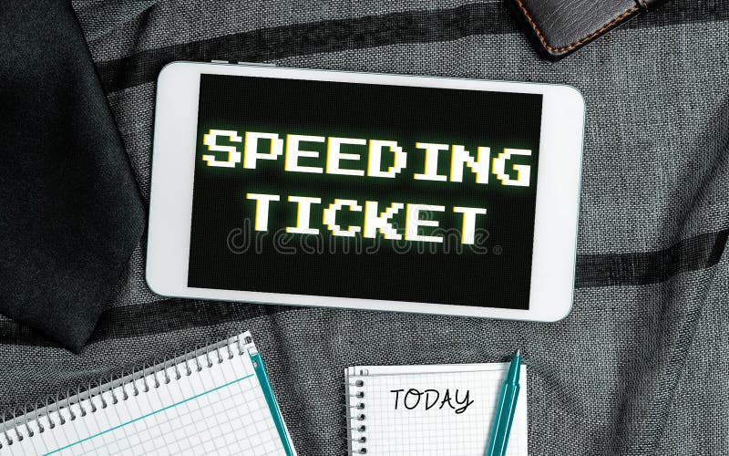 Sign Displaying Speeding Ticket. Business Approach Psychological Test ...