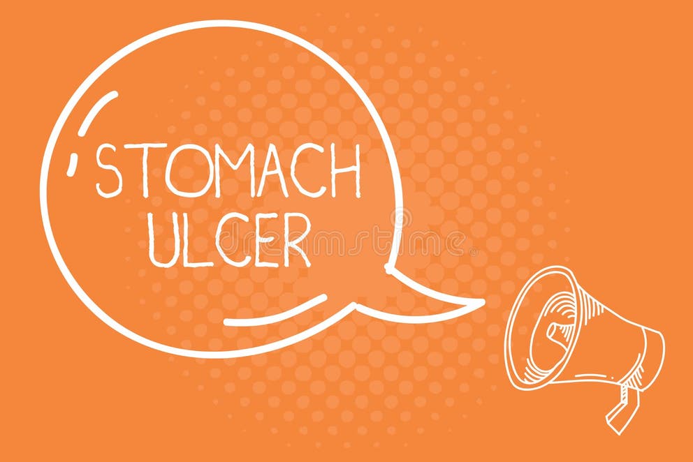 Handwriting Text Stomach Ulcer. Concept Meaning Open Sores that Develop ...