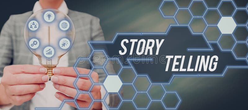 Text Caption Presenting Story Telling. Business Concept Method of ...