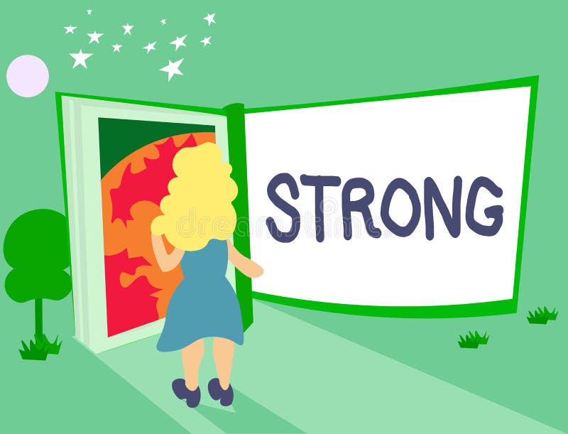 Handwriting Text Strong. Concept Meaning Having Power To Move Heavy ...