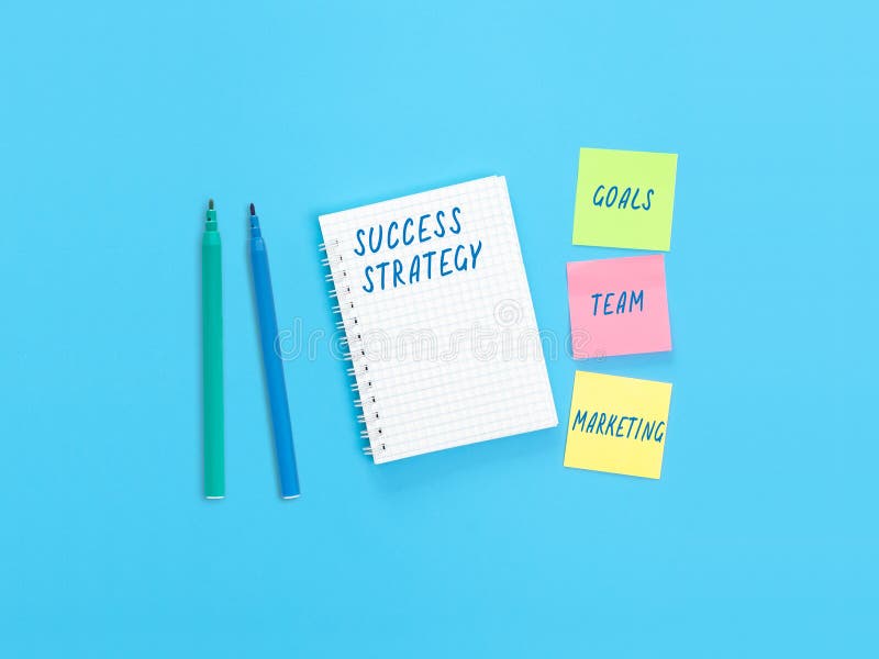 Handwriting Text Success Strategy Stock Photo - Image of notepad ...