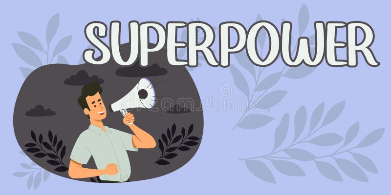 Writing Displaying Text Superpower. Word for a Power or Ability of a ...