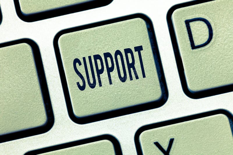 Handwriting Text Support. Concept Meaning Give Assistance Help Service ...