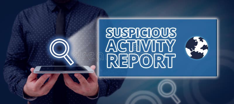 Handwriting Text Suspicious Activity Report. Internet Concept Account ...