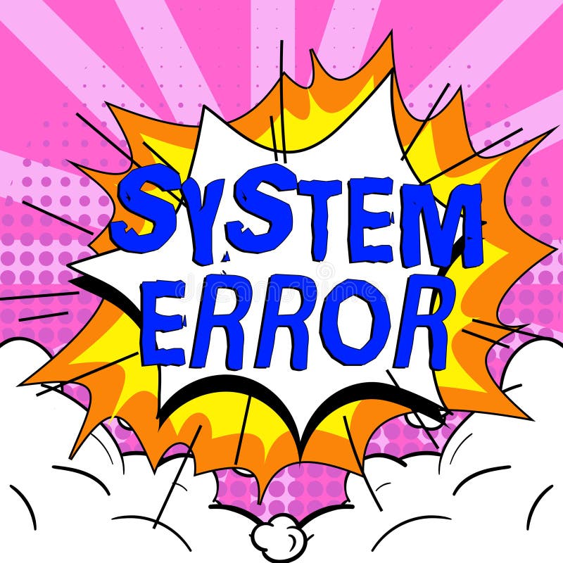 Handwriting Text System Error. Internet Concept Technological Failure ...