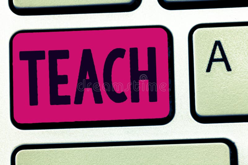 Handwriting Text Teach. Concept Meaning Impart Knowledge or Instruct ...