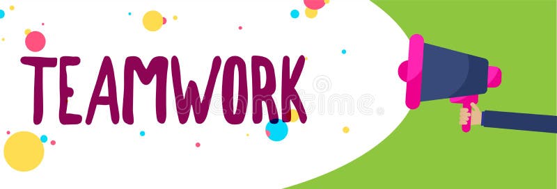 Handwriting Text Teamwork. Concept Meaning Group of People Who Work ...