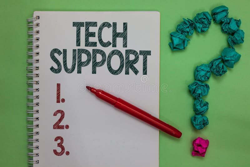 Handwriting Text Tech Support. Concept Meaning Assisting Individuals ...