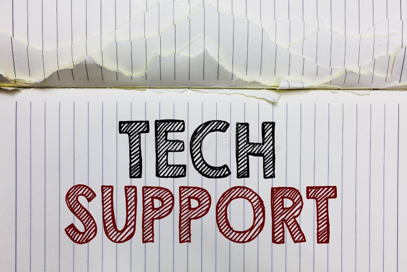 Handwriting Text Tech Support. Concept Meaning Assisting Individuals ...