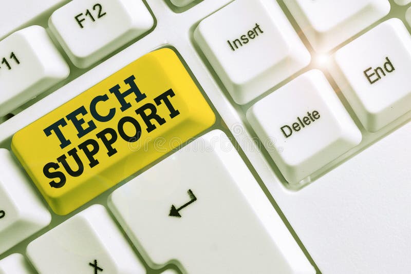 Handwriting Text Tech Support. Concept Meaning Assisting Individuals ...