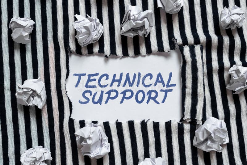 Inspiration Showing Sign Technical Support. Word Written on a Service ...
