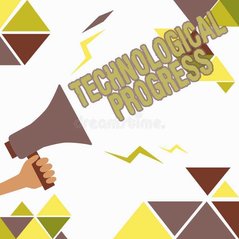 Text Showing Inspiration Technological Progress. Business Concept ...