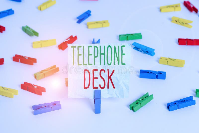 Handwriting Text Telephone Desk. Concept Meaning Provide a Working ...