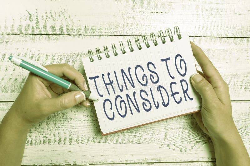 Handwriting Text Things To Consider. Business Showcase Think about ...