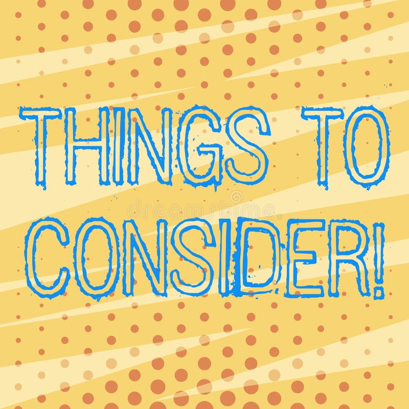 Handwriting Text Things To Consider. Concept Meaning Think about ...