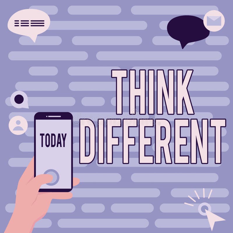 Handwriting Text Think Different. Word for Be Unique with Your Thoughts ...