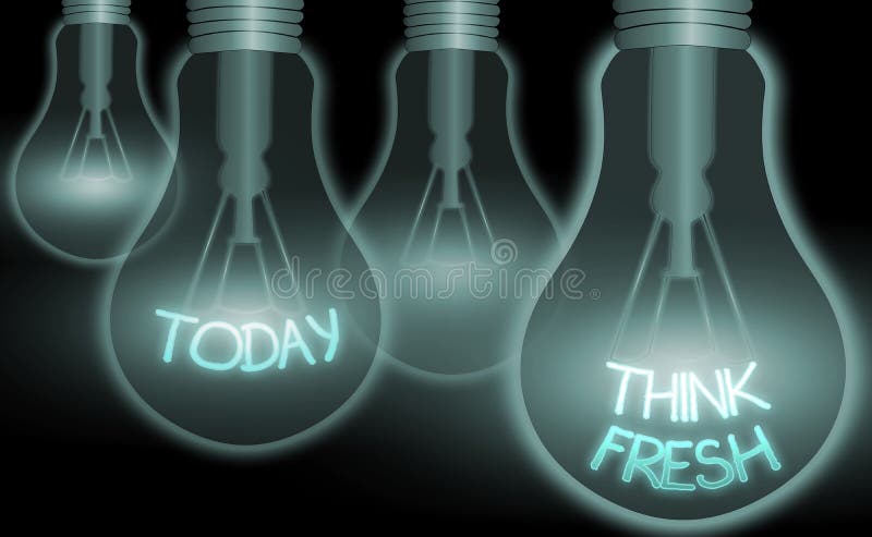 Handwriting Text Think Fresh. Concept Meaning a New Perspective of ...