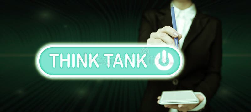 Handwriting Text Think Tank. Concept Meaning Thinking of Innovative ...