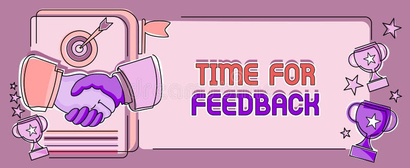 Handwriting Text Time for Feedback. Word Written on Information about ...