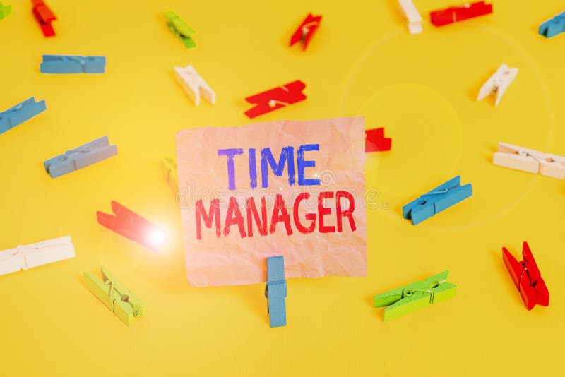 Handwriting Text Time Manager. Concept Meaning Process of Planning and ...