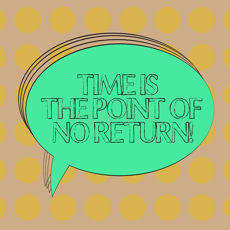 Handwriting Text Time is the Point of No Return. Concept Meaning Do Not ...