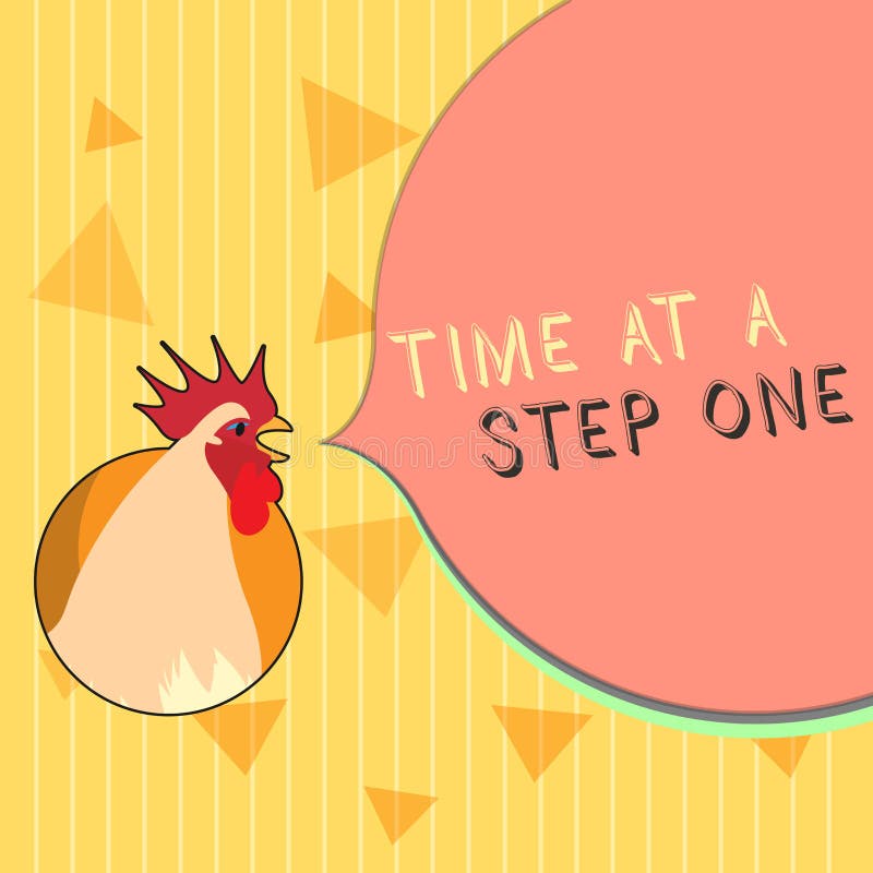 Handwriting Text Time at a Step One. Concept Meaning Slowly but Surely ...