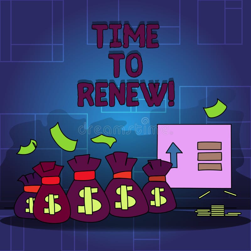 Handwriting Text Time To Renew. Concept Meaning Continue the Insurance ... Handwriting Text Time To Renew. Concept Meaning Continue the Insurance ...