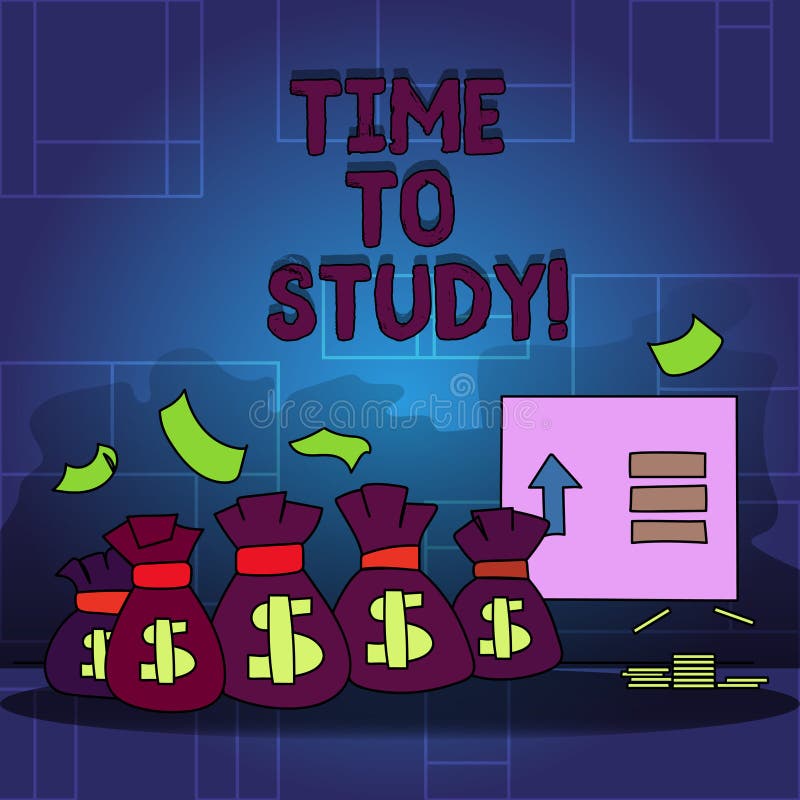 Handwriting Text Time To Study. Concept Meaning Exams Ahead Need ...