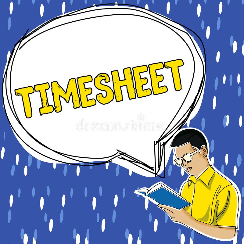 Handwriting Text Timesheet. Business Showcase Graphical Representation ...