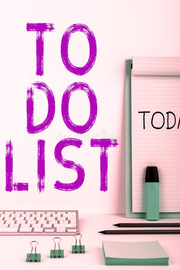 Writing Displaying Text To Do List. Business Concept a Structure that ...
