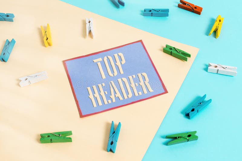 Handwriting Text Top Header. Concept Meaning Text at the Top of a Page ...