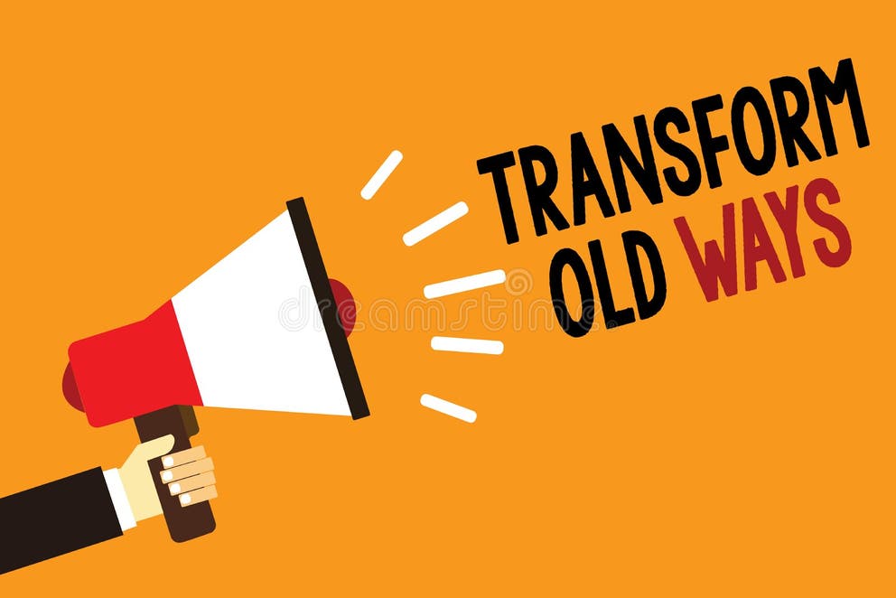 Handwriting Text Transform Old Ways. Concept Meaning Replace it with ...