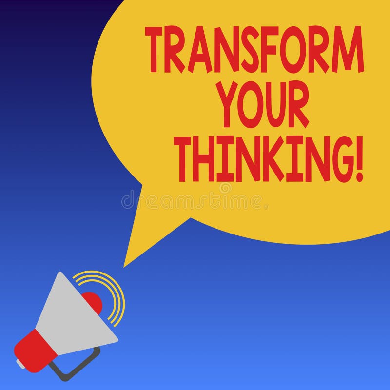 Transform Your Thinking Black Ink Hand Lettering Positive Concept Stock ...