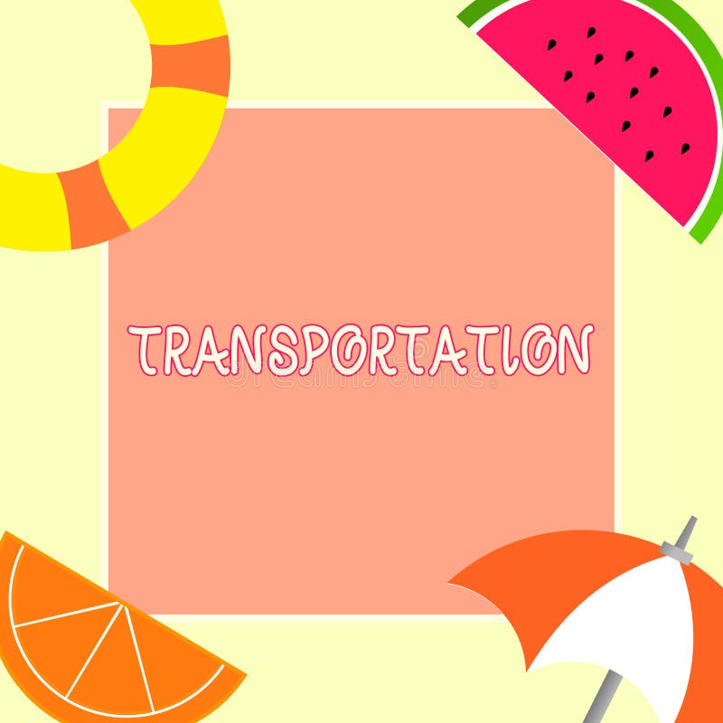 Handwriting Text Transportation. Concept Meaning Means of Transporting ...