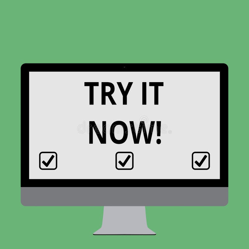 Handwriting Text Try it Now. Concept Meaning Free Trial of Something ...