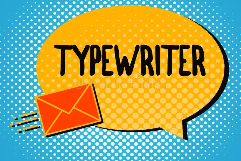 Handwriting Text Typewriter. Concept Meaning Electric Electronic ...