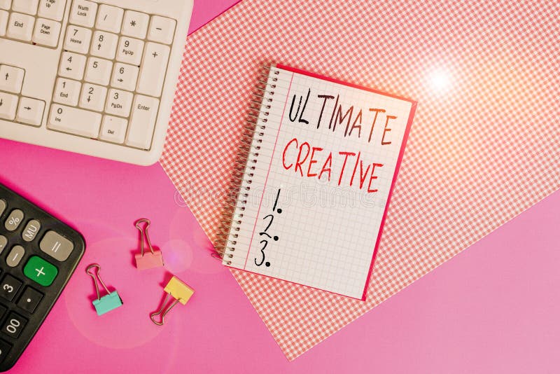 Handwriting Text Ultimate Creative. Concept Meaning Way of Producing or ...