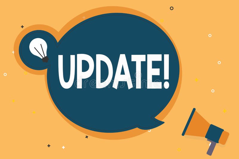 Handwriting Text UPDATE. Concept Meaning Make Something More Modern ...