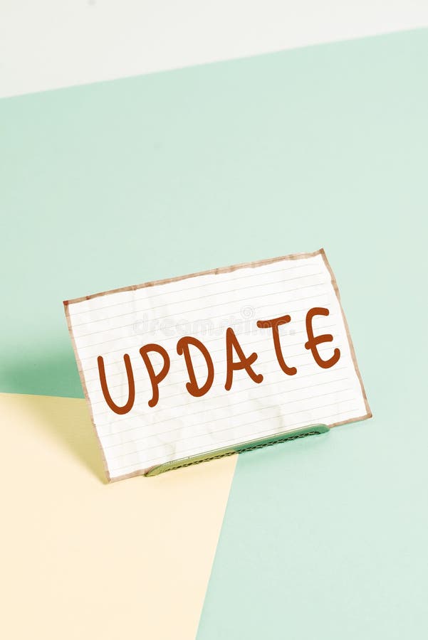 Handwriting Text Update. Concept Meaning Make Something More Modern ...