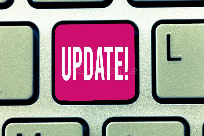 Handwriting Text Update. Concept Meaning Up To Date Make Something More ...