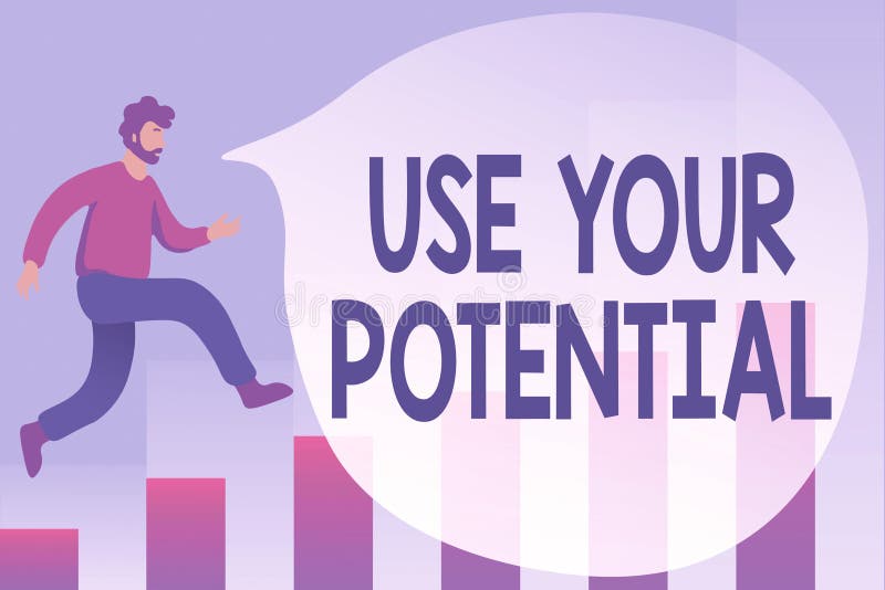 Handwriting Text Use Your Potential. Internet Concept Achieve As Much ...