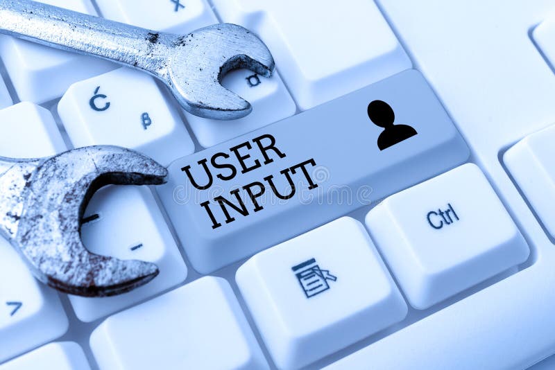 Text Caption Presenting User Input. Internet Concept Any Information or Data that is Sent To a ...