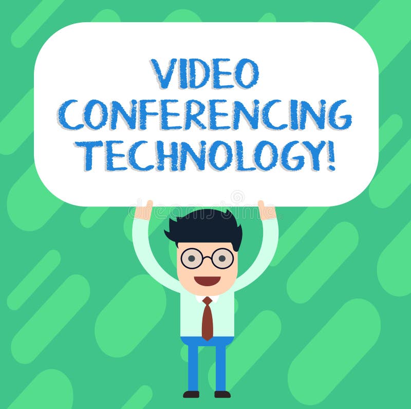 Handwriting Text Video Conferencing Technology. Concept Meaning People ...