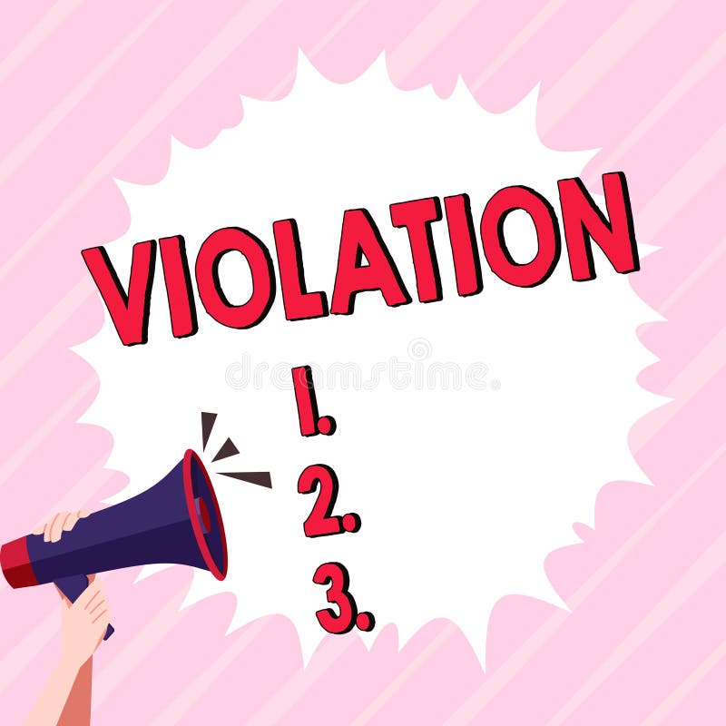 Handwriting Text Violation. Word Written on an Infringement of ...