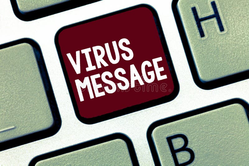 Handwriting Text Virus Message. Concept Meaning Malicious Software ...