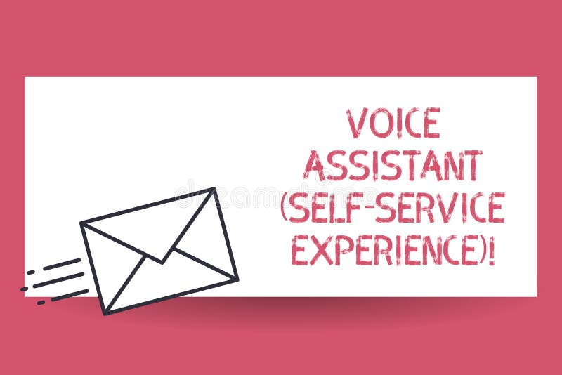 Handwriting Text Voice Assistant Self Service Experience. Concept ...